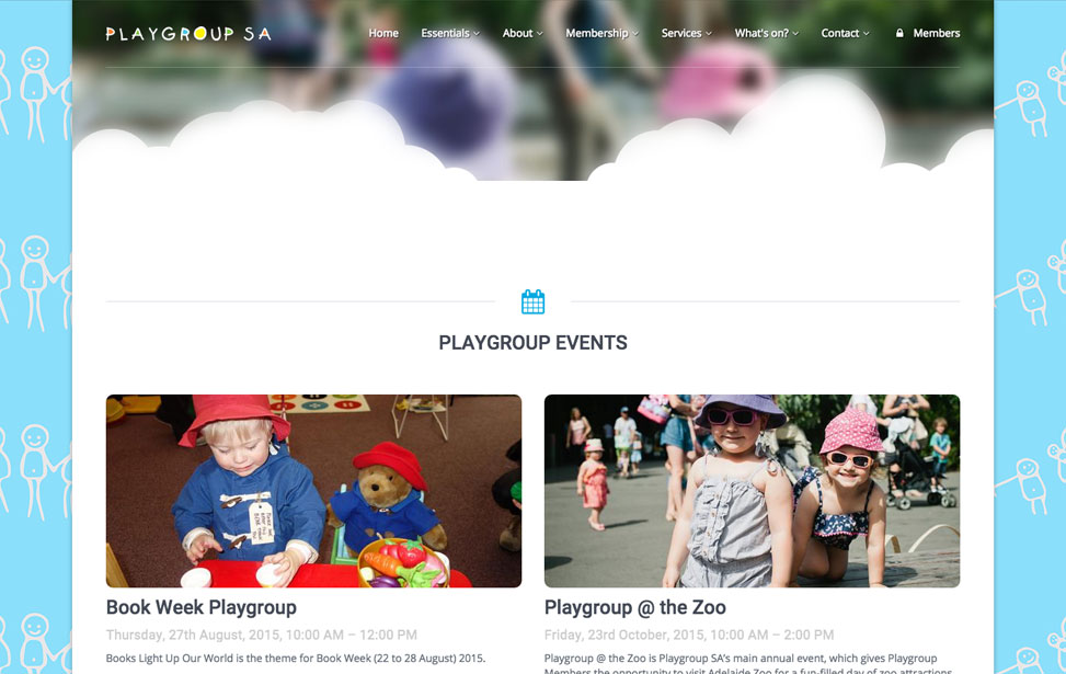 Playgroup SA web site design - Codesnap, Adelaide Hills